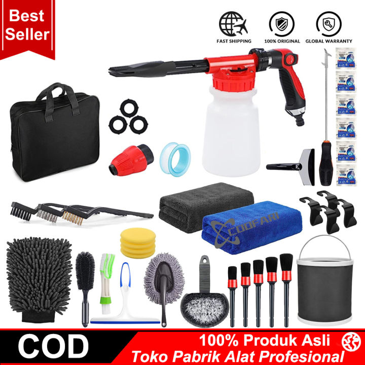 Kit Pembersihan Mobil 35PCS dengan Semprotan Busa untuk Pembersihan Ban ...