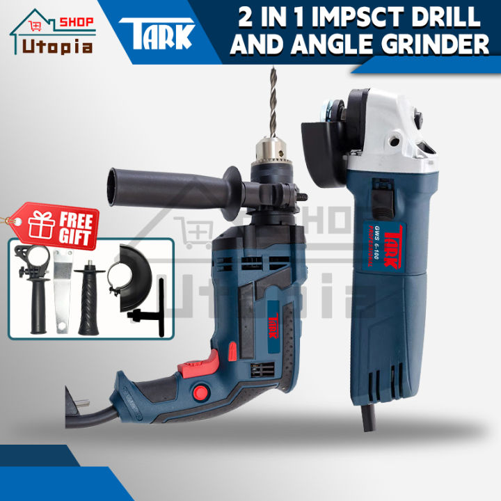 2IN1 SET Including Electric Impact Drill And Angle Grinder With ...