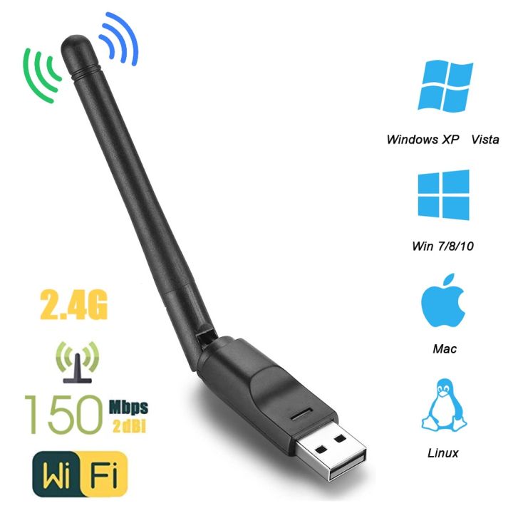 150M Ralink MT-7601 USB 2.0 WiFi Wireless Network Card Antenna | Lazada PH