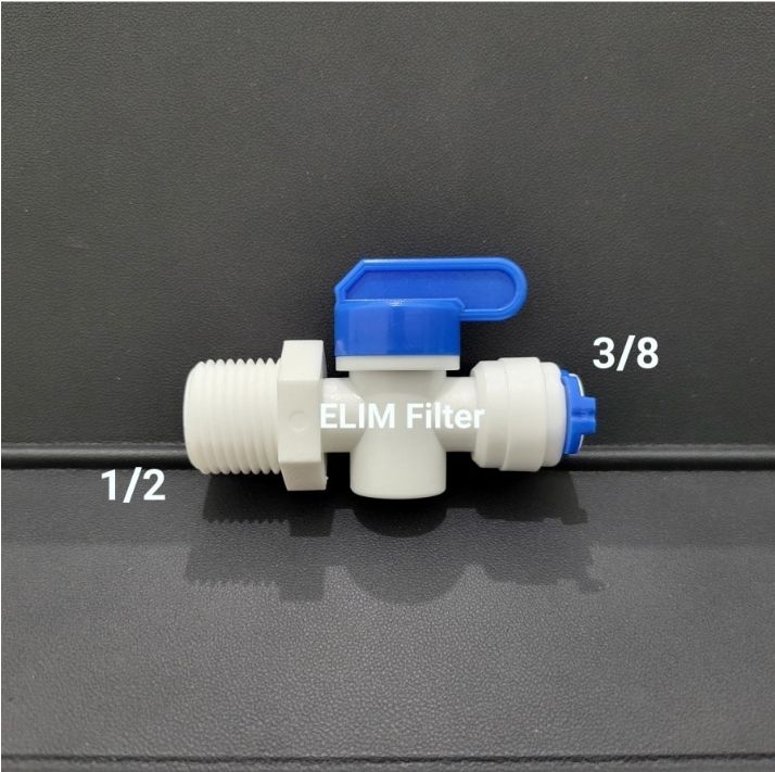 Fitting RO Ball Valve Drat Luar 1/2 - Selang 3/8 - 1pcs | Lazada Indonesia
