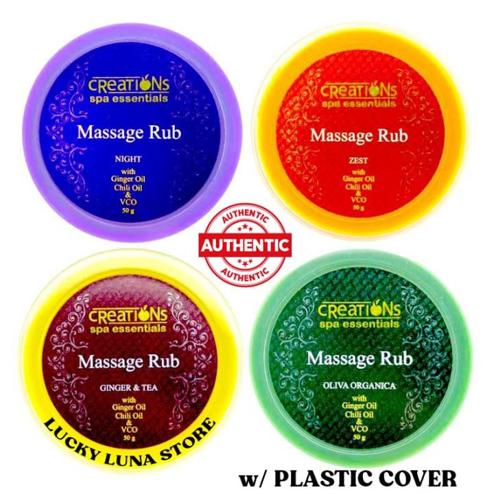 CREATIONS MASSAGE RUB 50g. with Plastic Cover (New Packaging) Anti ...