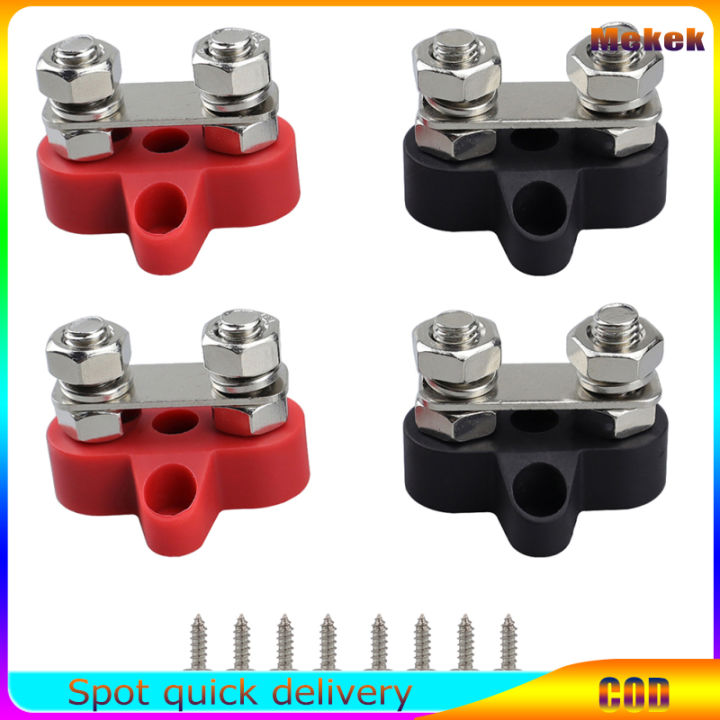 Battery Power Stud Junction Post Bus Bar Terminal Block 48V M6 M8 Dual Power Distribution Block ...
