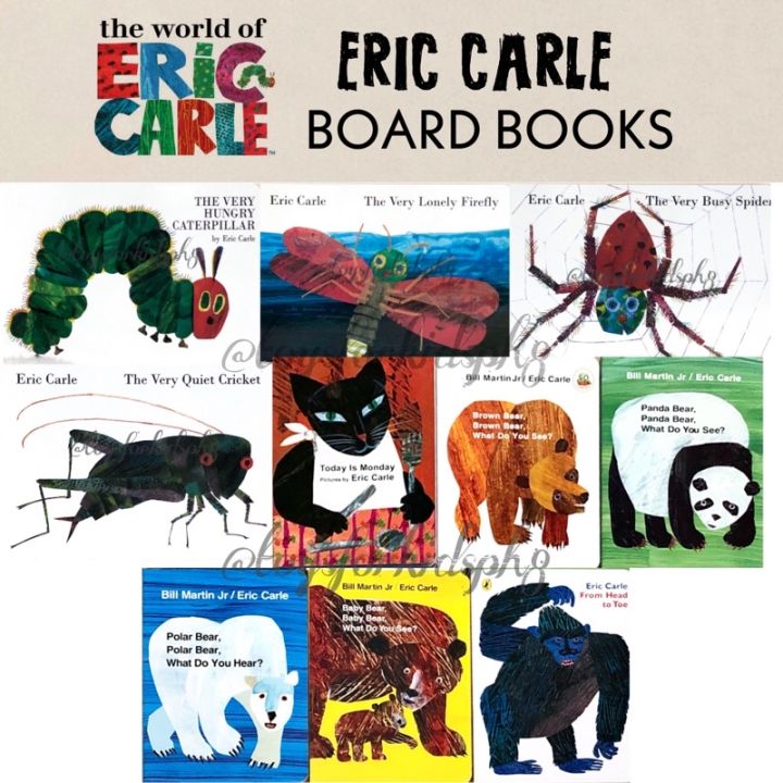 Eric Carle Board Books for Children - Hungry Caterpillar, Brown Bear ...
