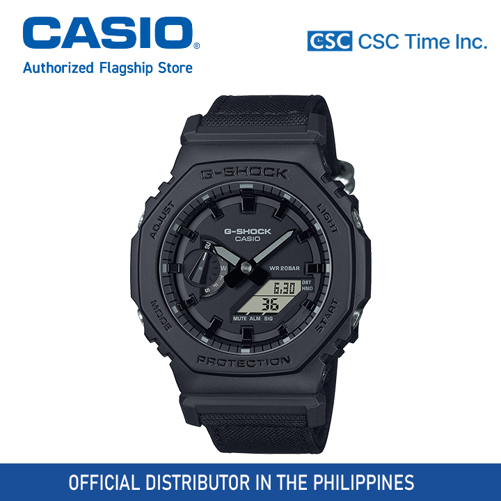 Casio G-Shock (GA-2100BCE-1ADR) CORDURA Cloth Band 200 Meter World Time ...