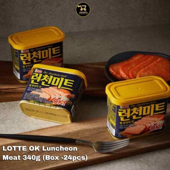 [KOREA] LOTTE OK Luncheon Meat 340g ( 24pcs) | Lazada PH