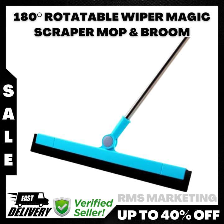 New Quality Magic Wiper Scraper 180 Degrees Rotatable Mop Broom Floor ...