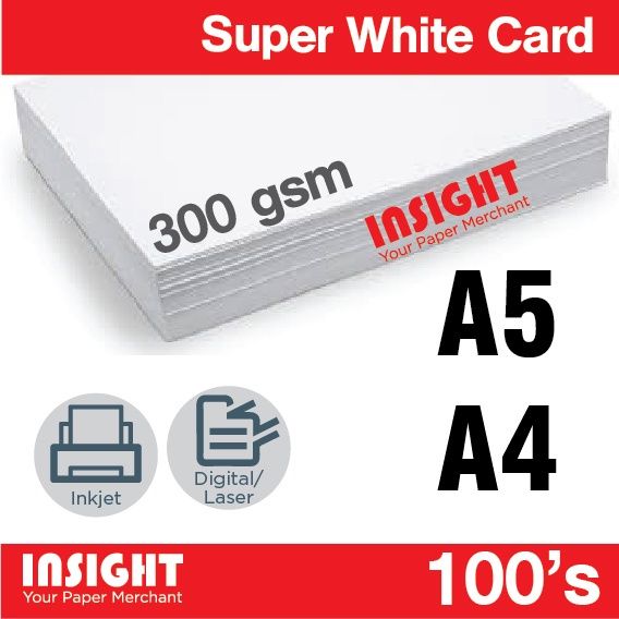 Super White Card 300gsm 100's A5 A4 A3 A3+ Ivory card Uncoated Card Gift Card DIY hand craft ...
