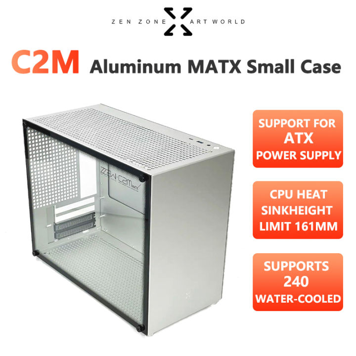Zzaw C2m All Aluminum Matx Case Atx Power Supply 240 Water Cooled Type