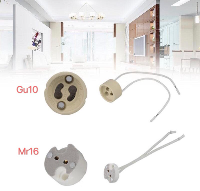 MR16 GU5.3 G4/ Gu10 Wire Connector Halogen LED Bulbs Holder Base Socket ...