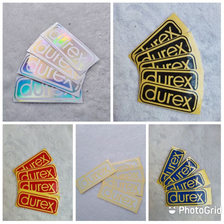 Stiker Durex Cutting Hologram Ukuran 10 x 3.7 Cm Aksesories Motor Helm ...