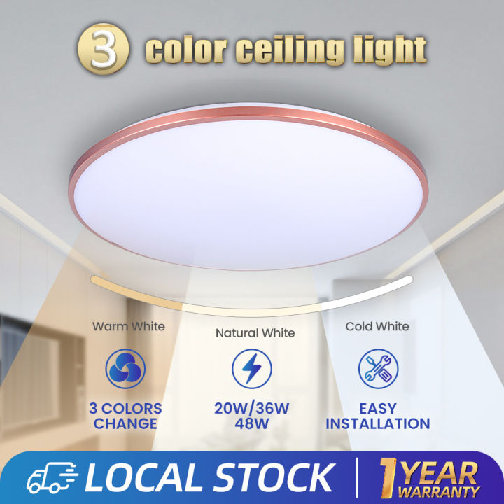 3 Color Ceiling Light 48W 36W 20W Fully Sealed Surface LED Light for ...