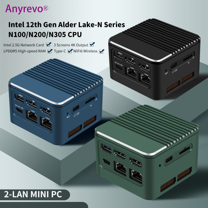 Super Mini Soft Router M1 12th Gen Alder Lake i3 N305 N100 2x Intel 2.5G LAN Firewall Mini PC ...