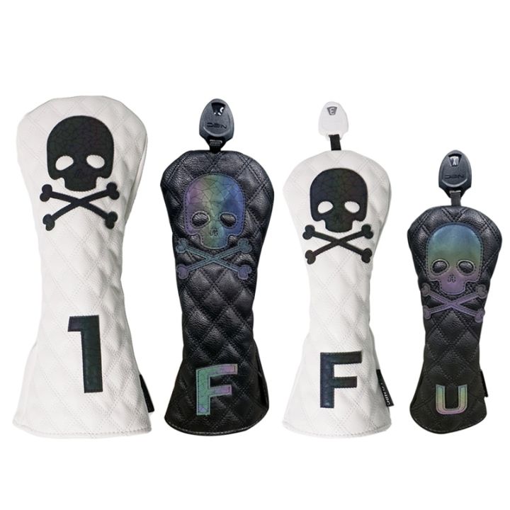 Golf Wood Cover Skull Gradient Golf Headcovers for Driver Fairway ...