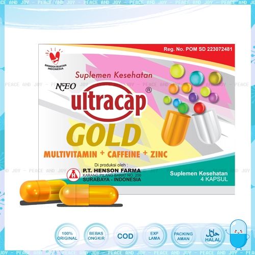 NEO ULTRACAP GOLD MULTIVITAMIN + CAFFEINE + ZINC ISI 4 KAPSUL | Lazada ...