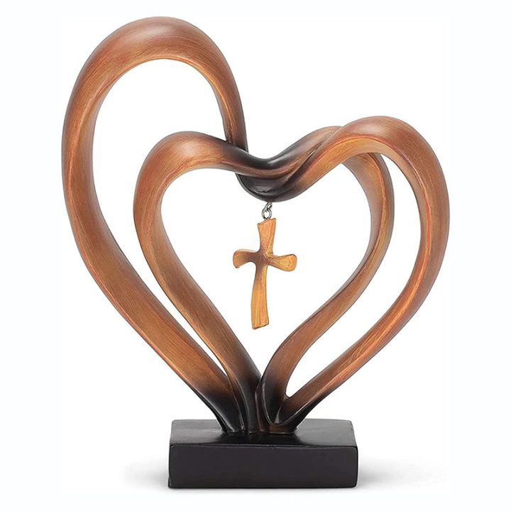 (HAIW) Easter Jesus Entwined Hearts Decor Accessory with 2 Hearts ...