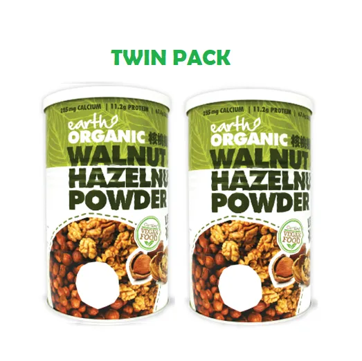Earth Organic Walnut & Hazelnut Powder, 500 grams [ Twin Pack / Triple ...