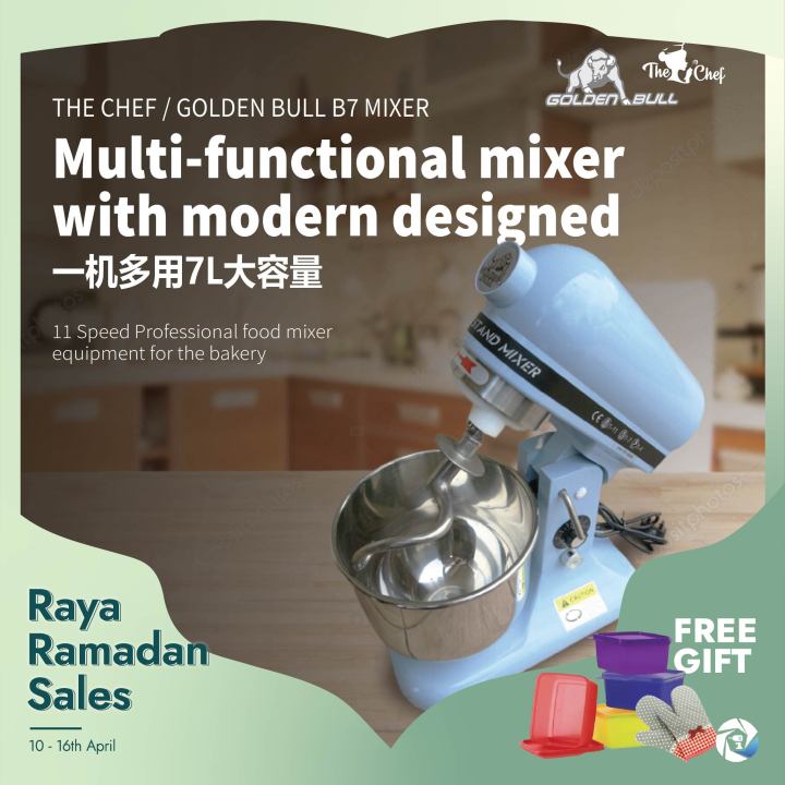 THE CHEF / GOLDEN BULL B7 BLUE / WHITE COLOUR 7 LITER TABLE TOP FOOD ...