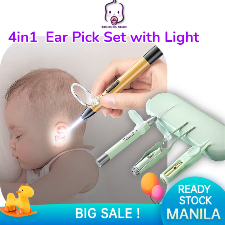 4in1 Baby Ear Wax Cleaner Flashlight Earpick Earwax Remover Luminous ...