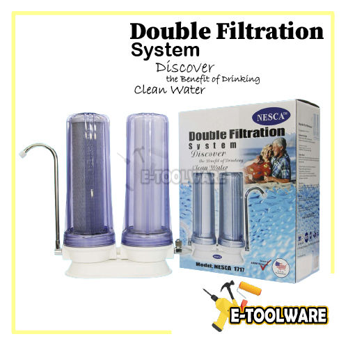 NESCA 10" Puretech Double Water Filtration System - Double Filter Set | Lazada