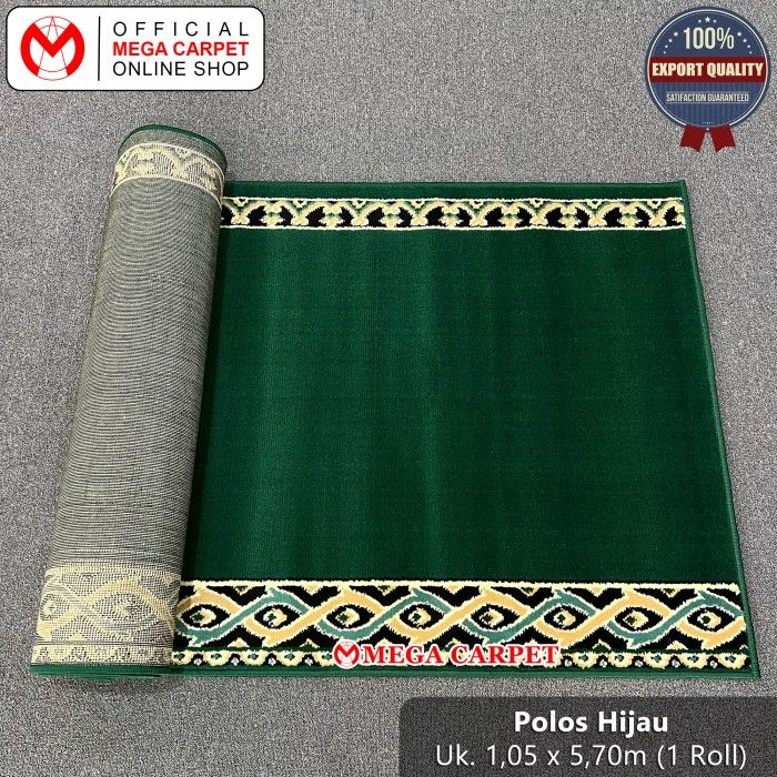 SAJADAH ROLL / KARPET MASJID / KARPET MUSHOLA [POLOS HIJAU] | Lazada Indonesia