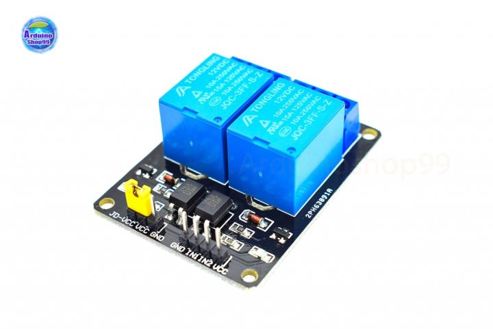 2-channel 12V relay module with optocoupler isolation low-level trigger ...