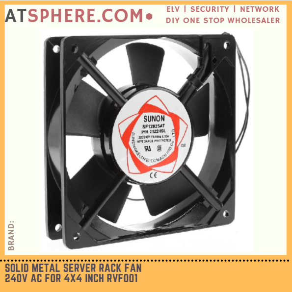 Solid Metal Server Rack Ventilation Fan for Equipment Rack 12cm x 12cm ...