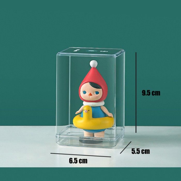 Single Acrylic Display Box Transparan Mini Figure Box Pop Mart Blind ...