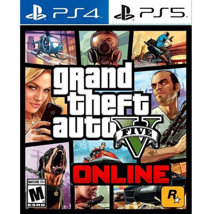 PS4 PS5 Grand Theft Auto V GTA 5 with Online (Basic) Digital Download ...
