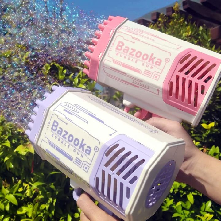 SG READY STOCK Super Bazooka Bubble Machine Toy | Super 69-Hole Short ...