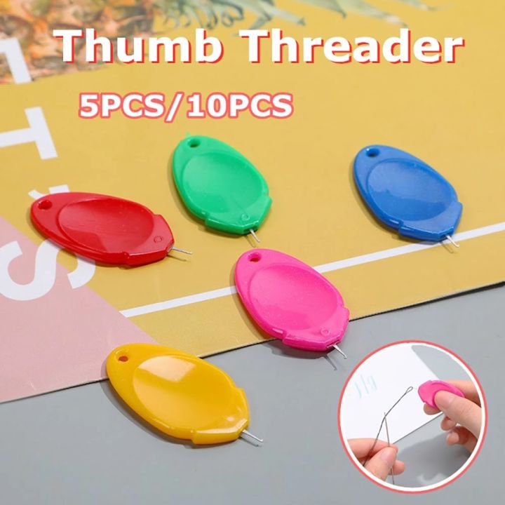 Needle Threaders 5/10 Fits All Needle Sizes Simple Wire Loop Tool DIY Threader for Hand or ...