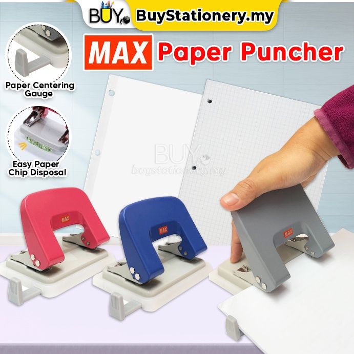 Max Paper Punch Standard Size 2 Hole Paper Puncher - (1s/PCS) Penebuk ...
