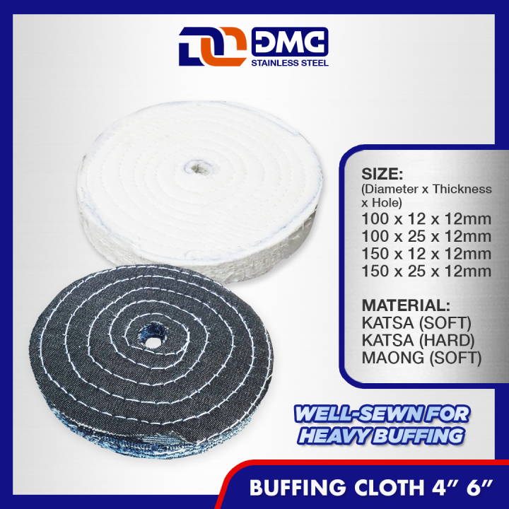 1PC 4" 6" Buffing Cloth White Buffing Disc Wheel Polishing Stainless ...
