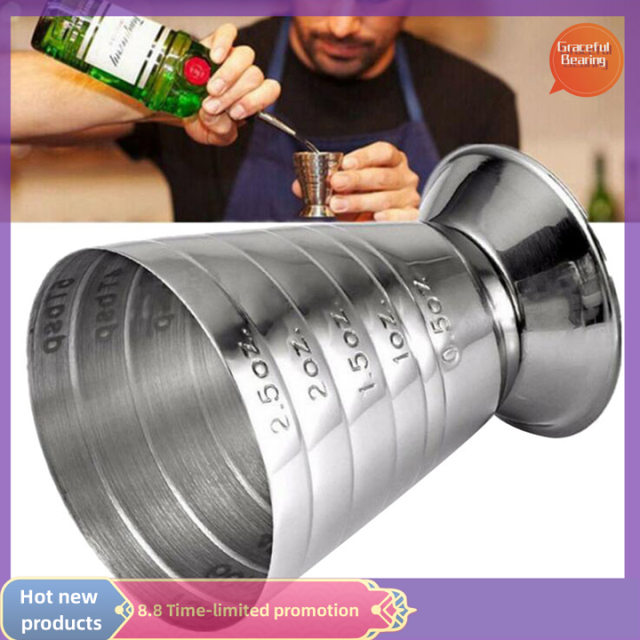 Graceful 75ml Metal Measure Cup Drink Tool Shot Ounce Jigger Bar Mixed ...