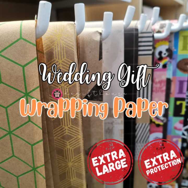 Wedding Gift Wrapping Extra Large Paper Kertas Balut Hadiah 礼物纸 Gift ...