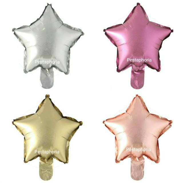 Balon Foil Bintang / Star Satin Matte Size 10 inch ( 25 cm) | Lazada ...