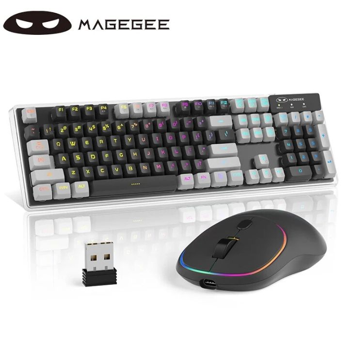 Magegee Wireless Gaming Keyboard And Mouse Combo, Magegee V550 2.4G ...