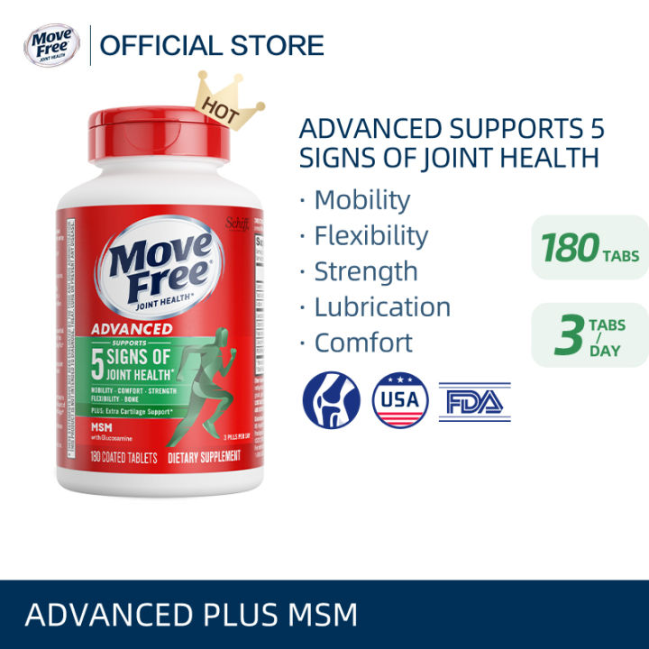 Move Free Advanced Glucosamine 1500mg, Chondroitin, MSM, 180CT (EXP: 06 ...
