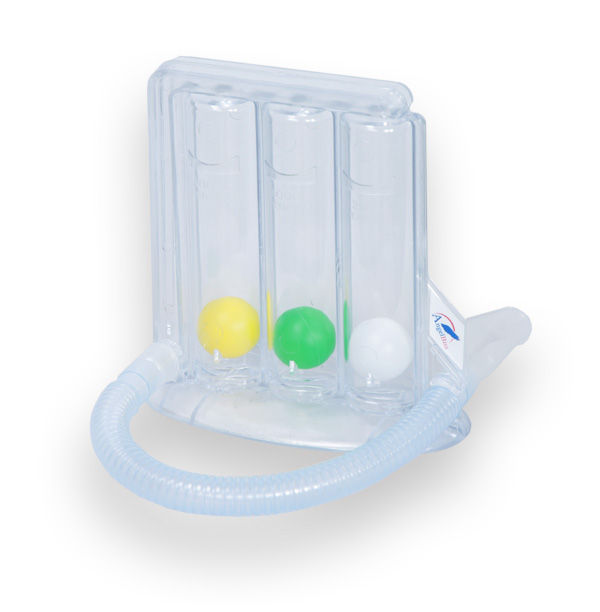 AngelBiss Triflow Spirometer Respiratory Exerciser 3-Ball 600cc,900cc ...