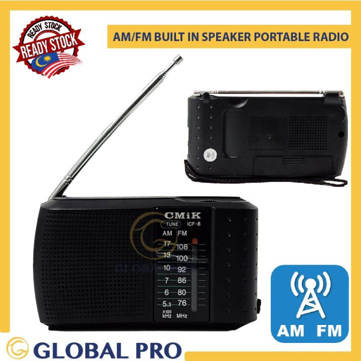 CMiK Built in Speaker Portable Radio,AM/FM, Battery Operated, Long ...