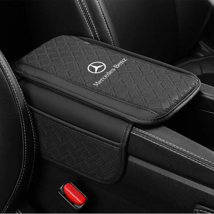 PU Leather Car Armrest Mat Cushion Center Console Arm Rest Protection ...