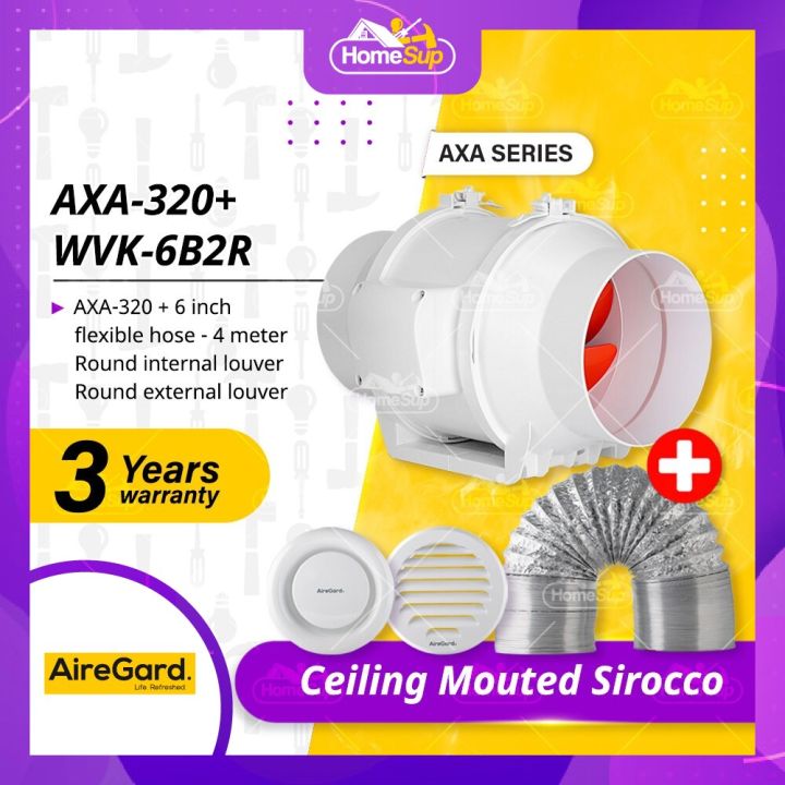 Airegard Ventilating Fan AXA-320 Duct Ceiling Mounted + Installation ...