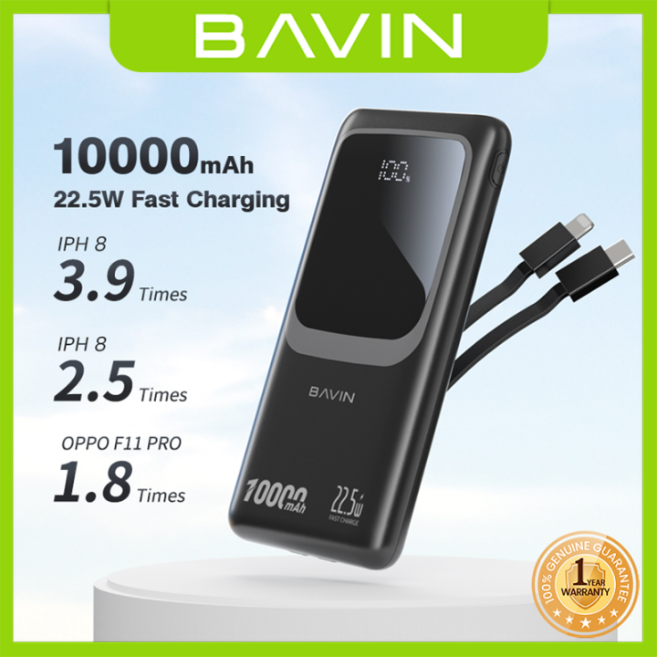 BAVIN PC1029 PC1030 22.5W Super Fast Charging 10000mAh 20000mAh Powerbank 22.5W and 20W USB-C ...