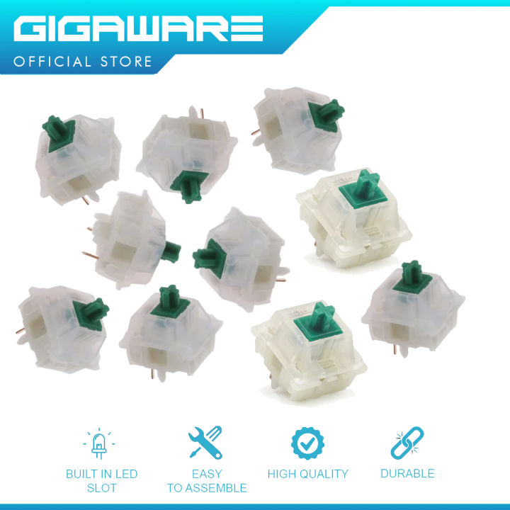 Gigaware Gateron Switches 5Pin Milky Switches for Mechanical Keyboard ...