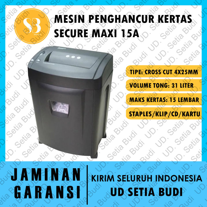 Mesin Penghancur Kertas Secure Maxi 15A | Lazada Indonesia