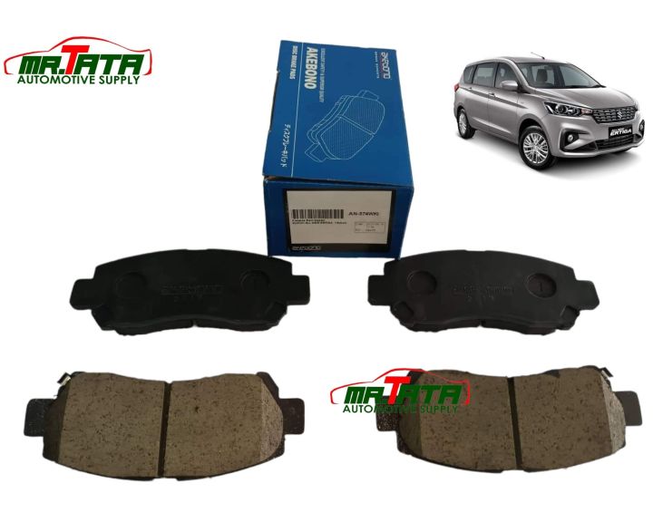 Akebono Brake Pads FRONT for Suzuki Ertiga 2018 to 2024 and Suzuki XL7 2020 to 2024 (AN-574wki ...