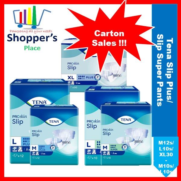 TENA SLIP MAXI / SLIP PLUS / SLIP SUPER ADULT DIAPERS CARTON SALES | Lazada Singapore