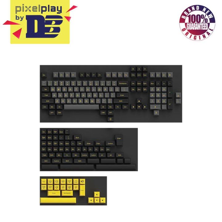 AKKO Black & Gold Keycaps Set ABS SAL 195 Keys | Lazada PH