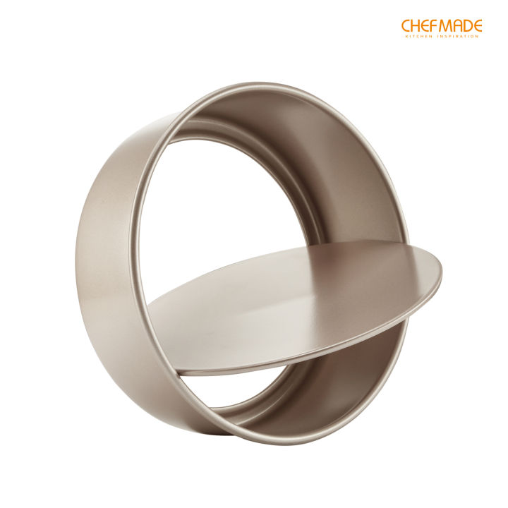 CHEFMADE 6 Inch Round Cake Pan Champagne Gold Cake Mould Removable Cake ...