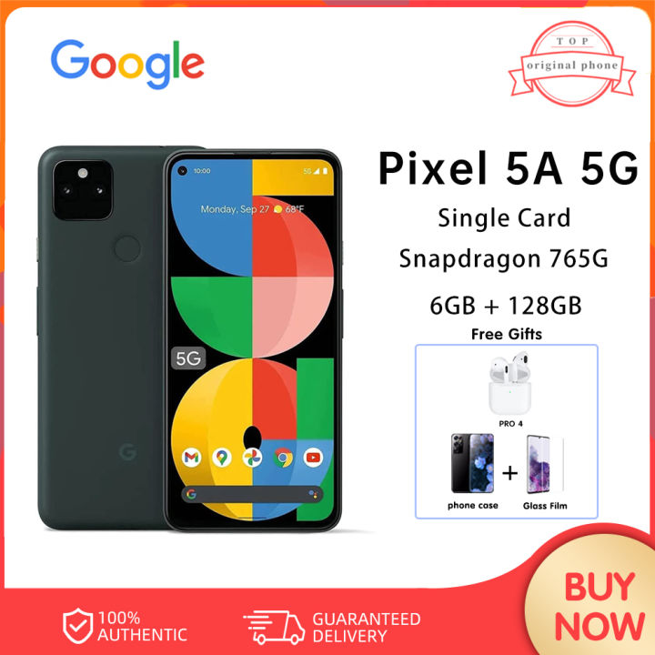 Google Pixel 5A US Version Unlocked Single Sim + eSIM 5G Mobile Phone Snapdragon 765G 4680 mAh ...