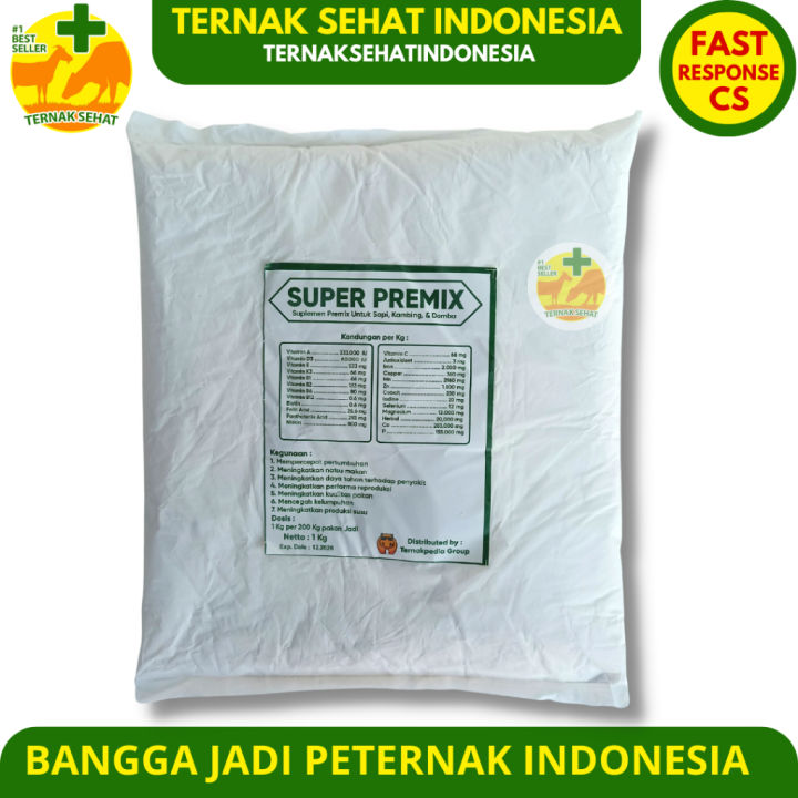 SUPER PREMIX 1 KG - Premix Mineral Vitamin dan herbal untuk Sapi ...